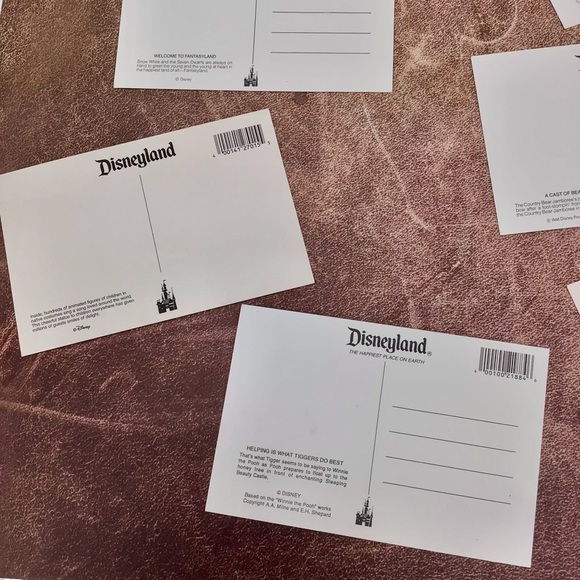 Disney | Office | Vintage Lot Of 7 Blank Walt Disney Postcards | Poshmark
